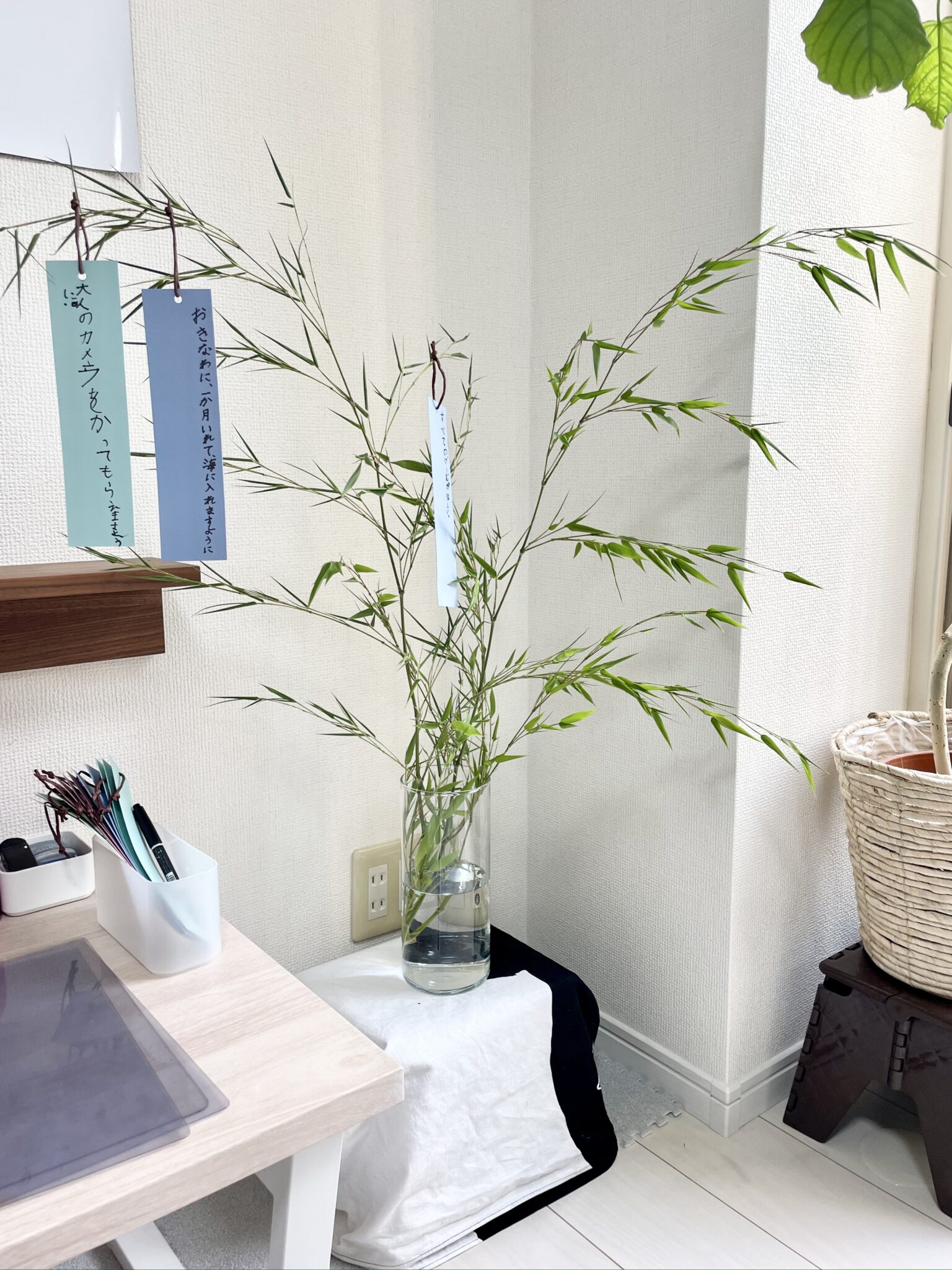 【今週のレッスン風景】短冊に願いを 墨庵 田園調布